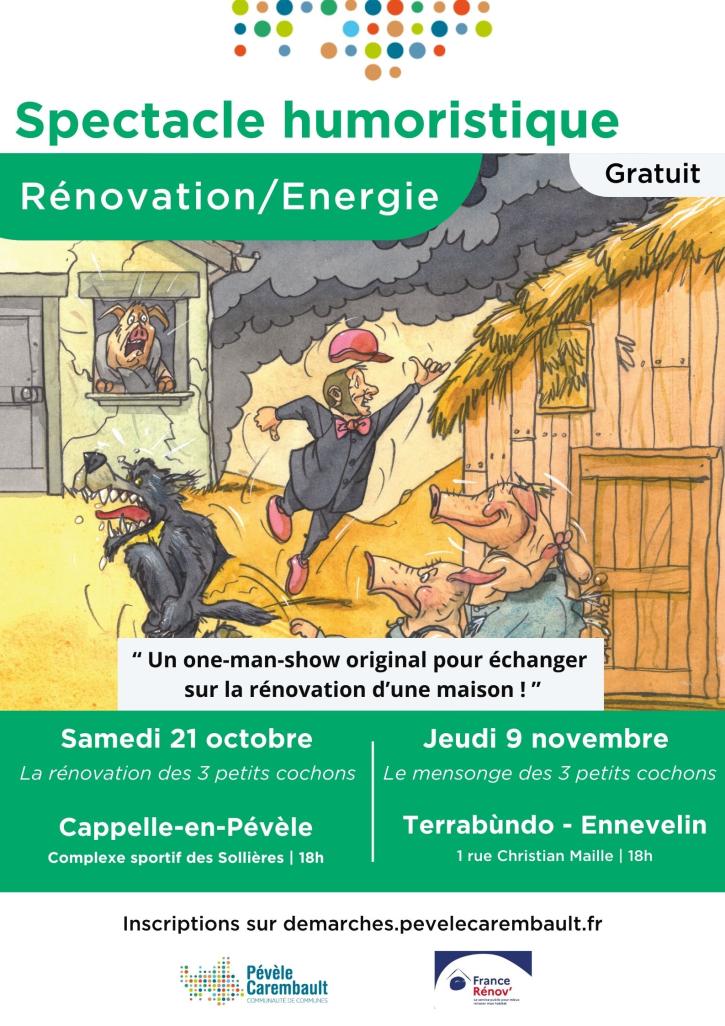 Spectacle Humoristique « La rénovation des 3 petits cochons » | Ville ...